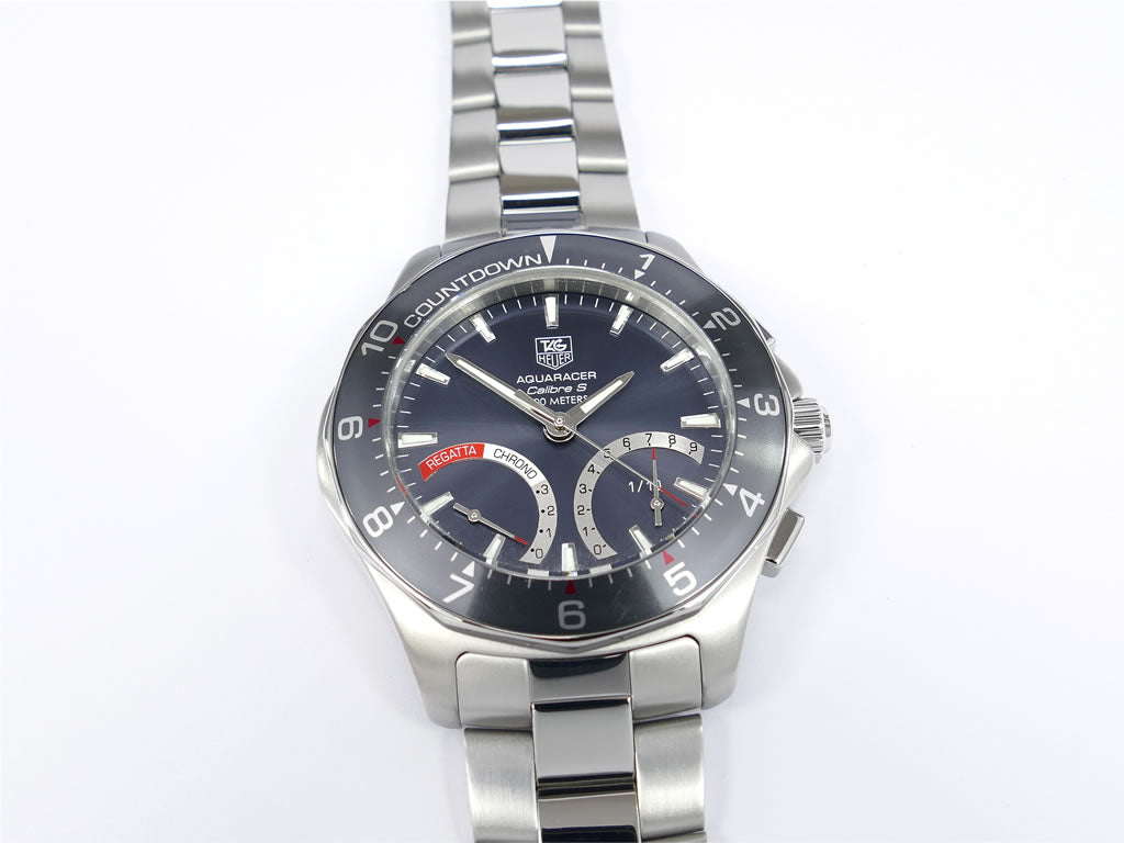 TAG Heuer Aquaracer Calibre S Regatta Grey - Blue CAF7111.BA0803 Box ...