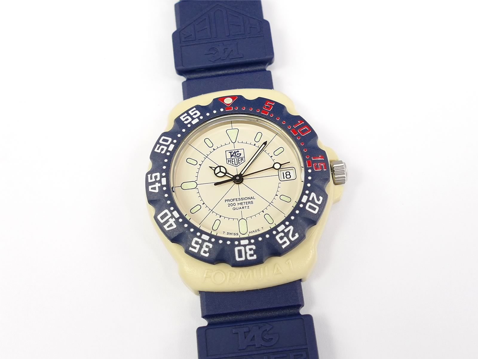 TAG Heuer Formula 1 Mid size Cream Dial & Plastic Case 387.513/1 F1 ...